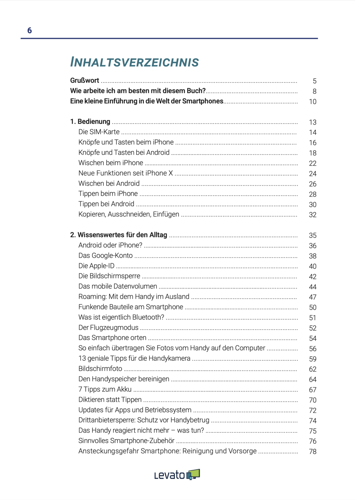 Das Smartphone-Handbuch für Anfänger von Levato